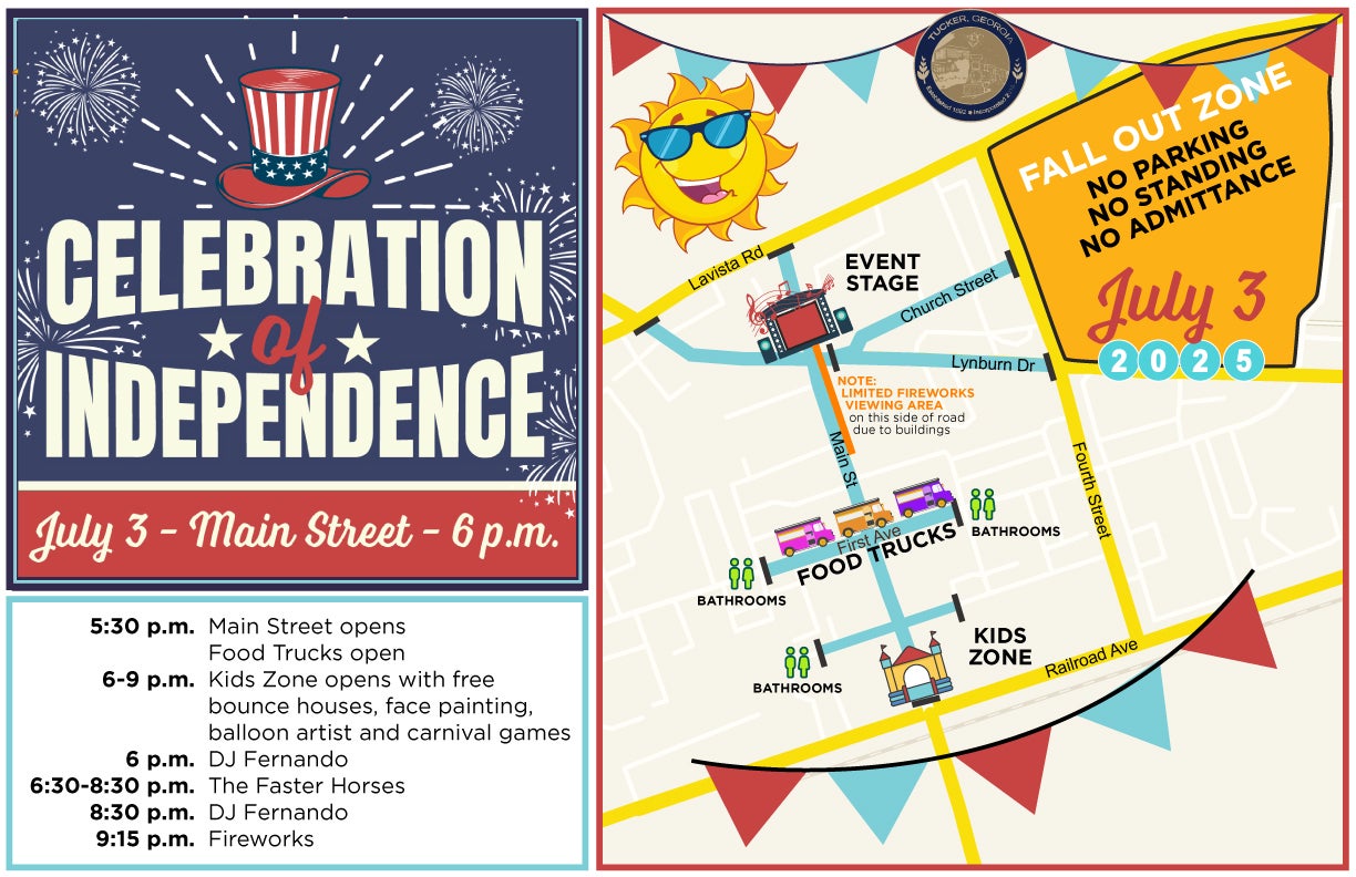 July 3 - Celebration of Independence - Tucker, GA, Official City Website